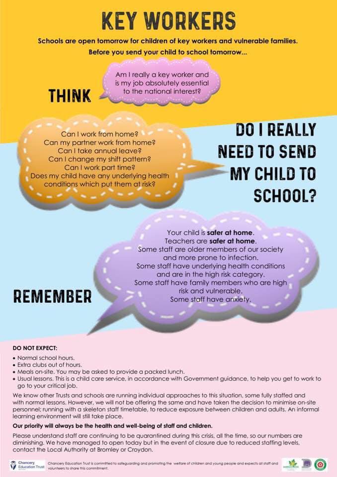 Key worker reminder | Worth Valley Primary School